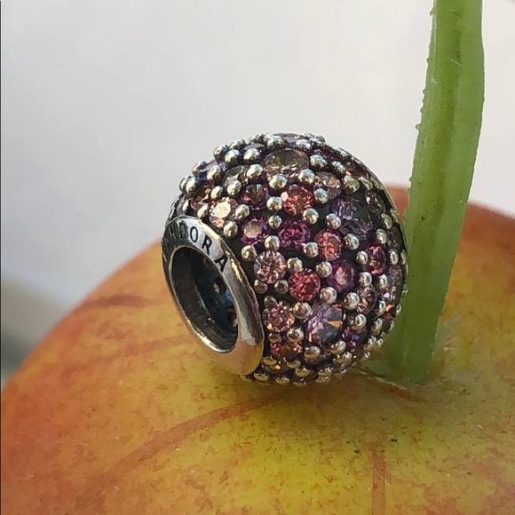 Pandora | Jewelry | Pandora Sterling Pave Fancy Pink Lights Charm ...